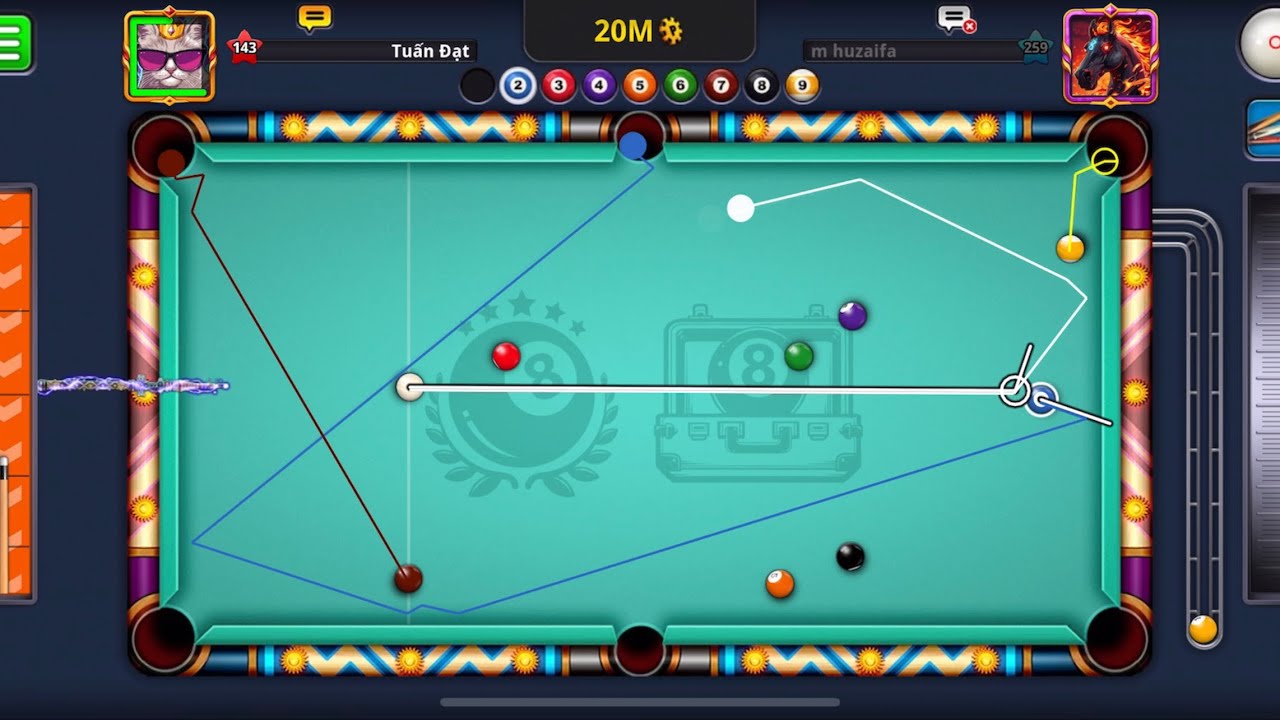 Hack 8 Ball Pool Đường kẻ dài thẳng, cân băng, dễ dùng, update 56.0.3 | Antiban 100% Login Face ...