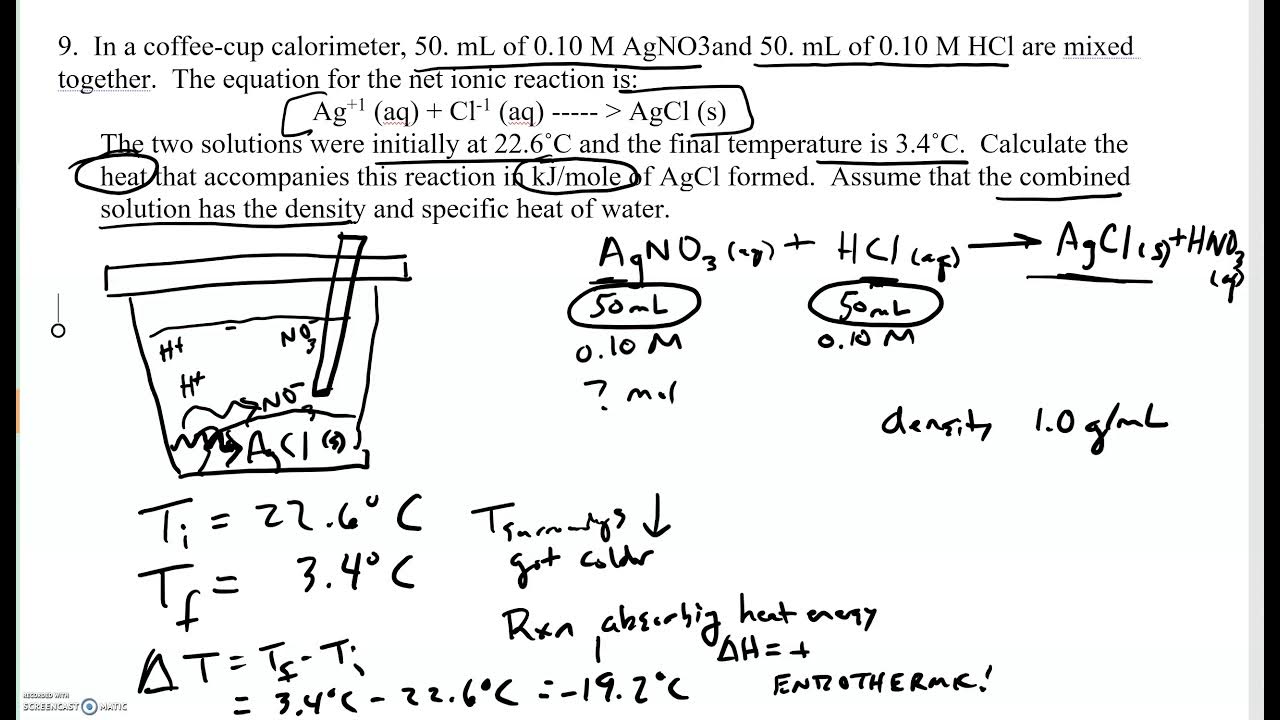 AP Calorimetry Worksheet #9 Explained - YouTube