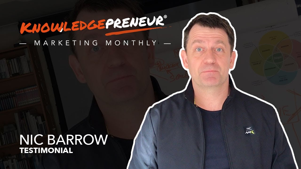 Nic Barrow Testimonial for Ant Hodges - Knowledgepreneur® - YouTube