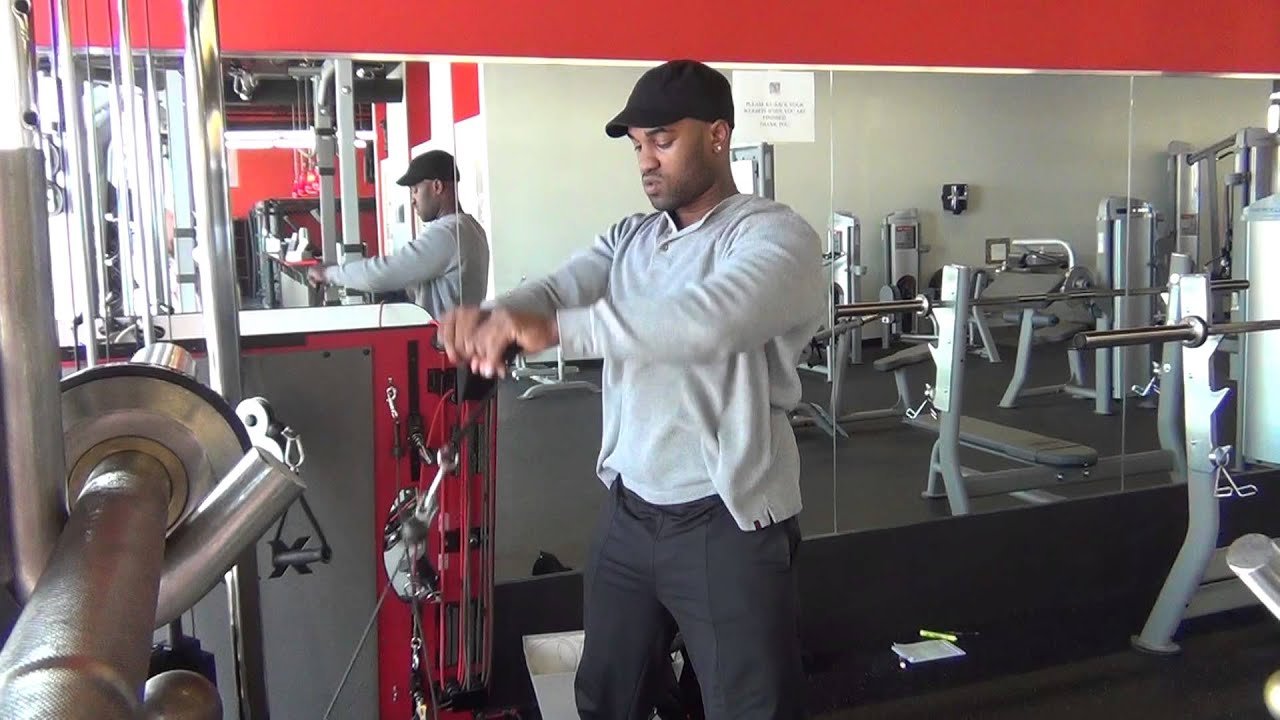 Cable Squat with Front Raise - YouTube