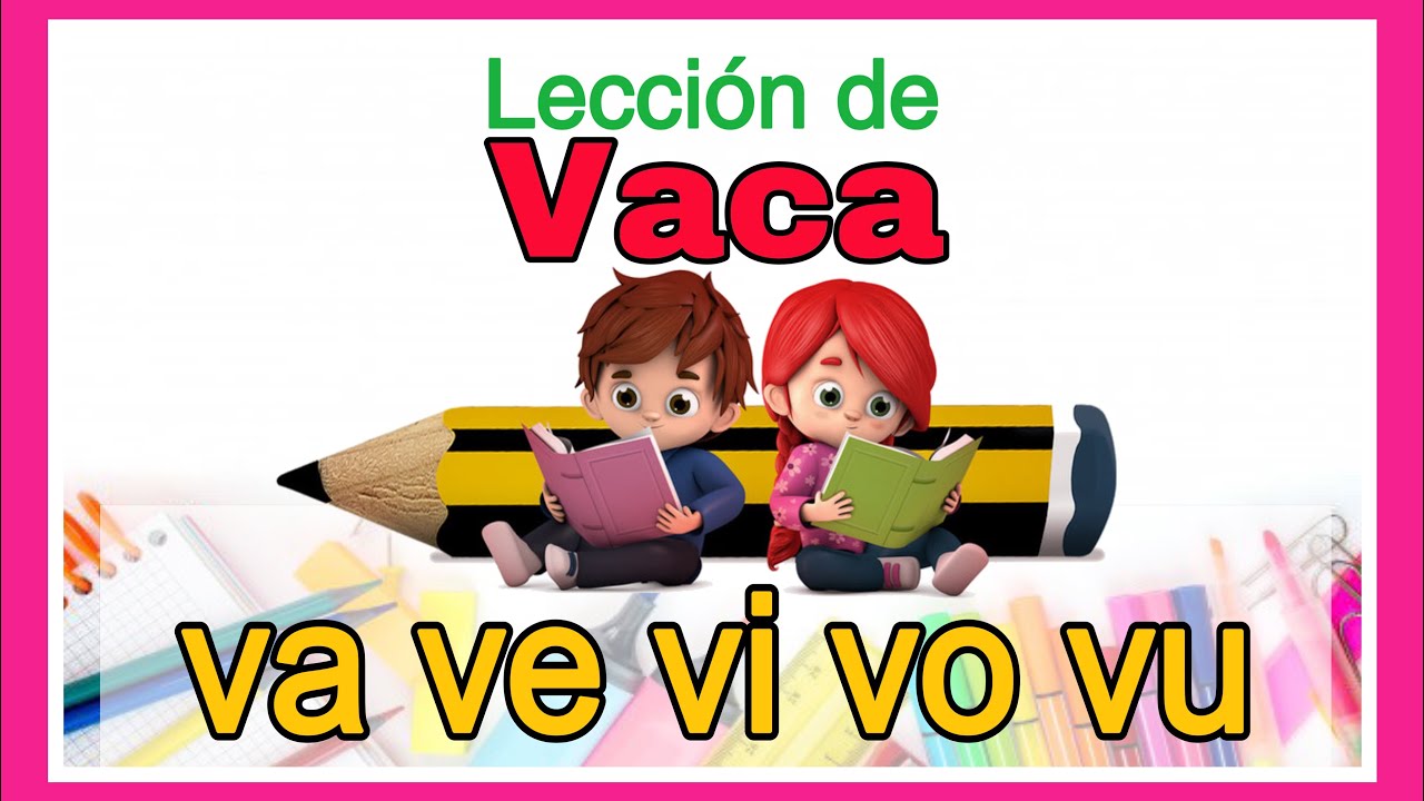 La lección de vaca del libro Nacho para aprender a leer palabras y ...