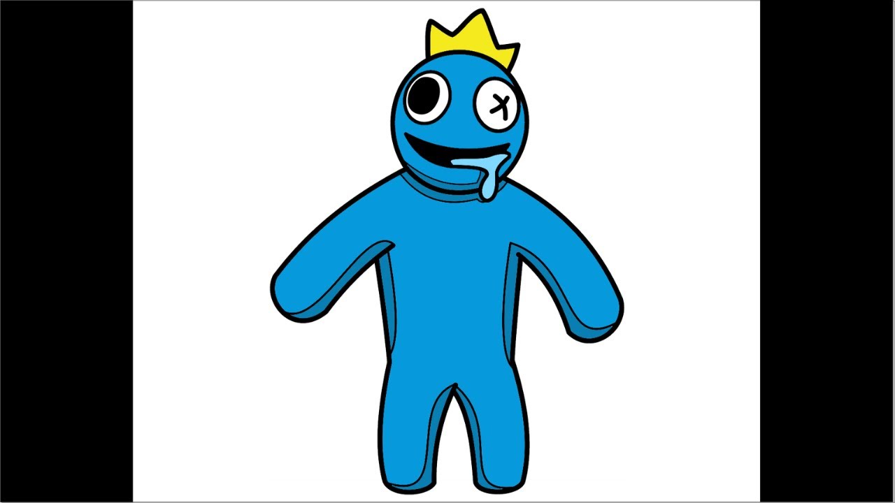 [SIMPLES FACIL] como desenhar o BLUE do RAINBOW FRIENDS ROBLOX - YouTube