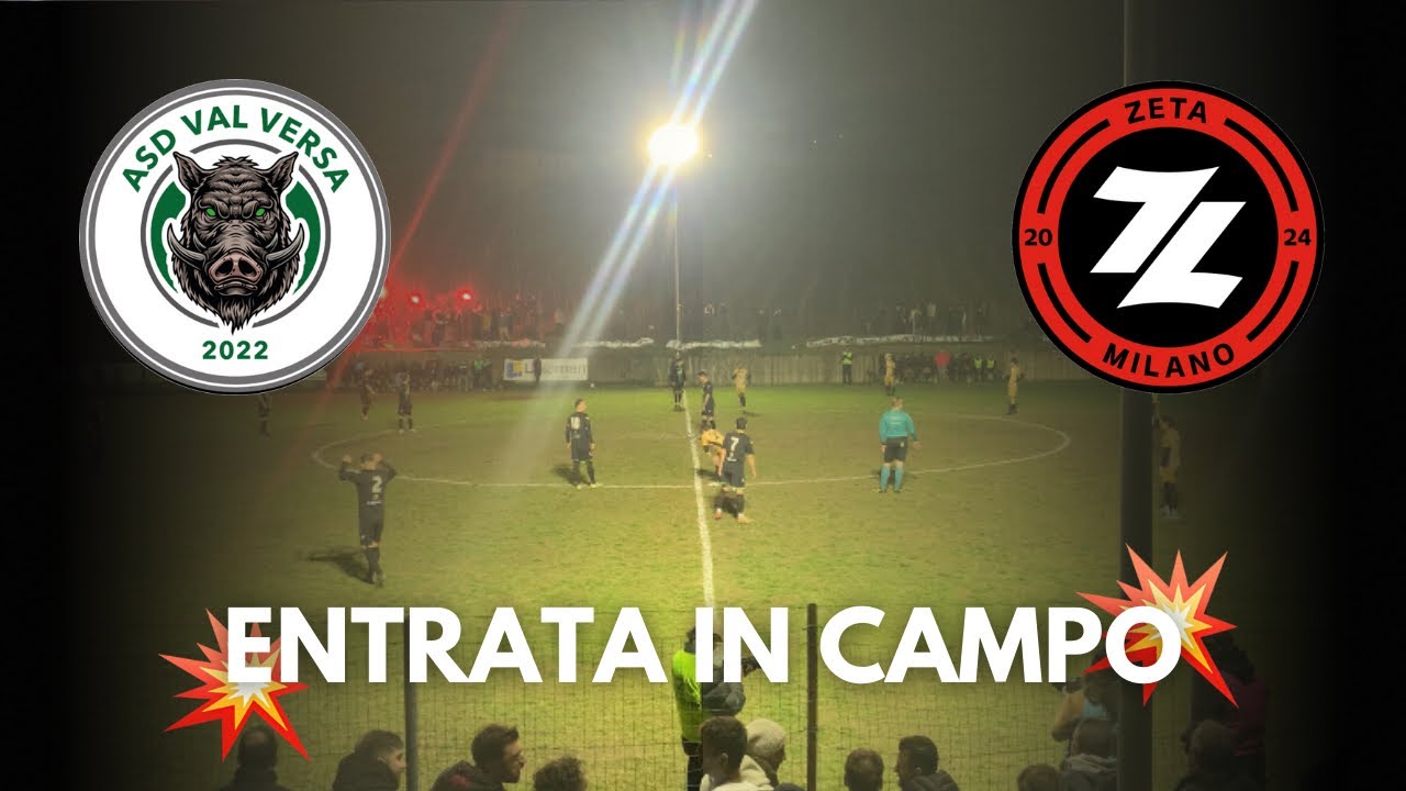 L’entrata in campo dei giocatori in Val Versa-Zeta Milano | Coppa ...