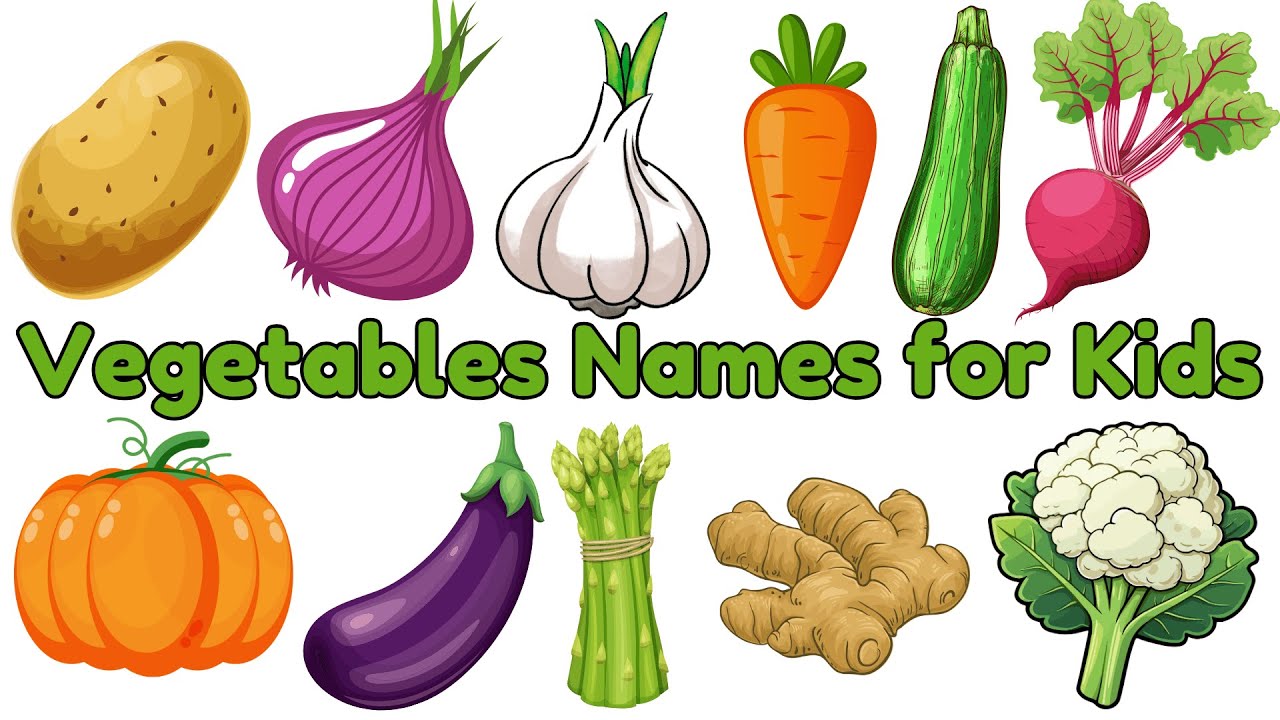 Vegetables Names for Kids | Easy Learning with Pictures. - YouTube