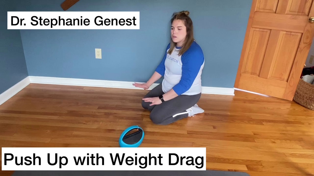 Push Up with Weight Drag - YouTube