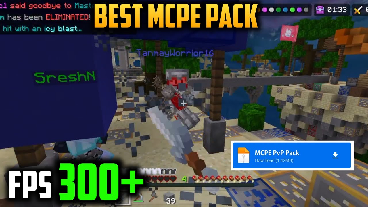 Best Mcpe PvP pack 1.19 ! | Fps boost ! | Dino 16x mcpe pvp pack - YouTube
