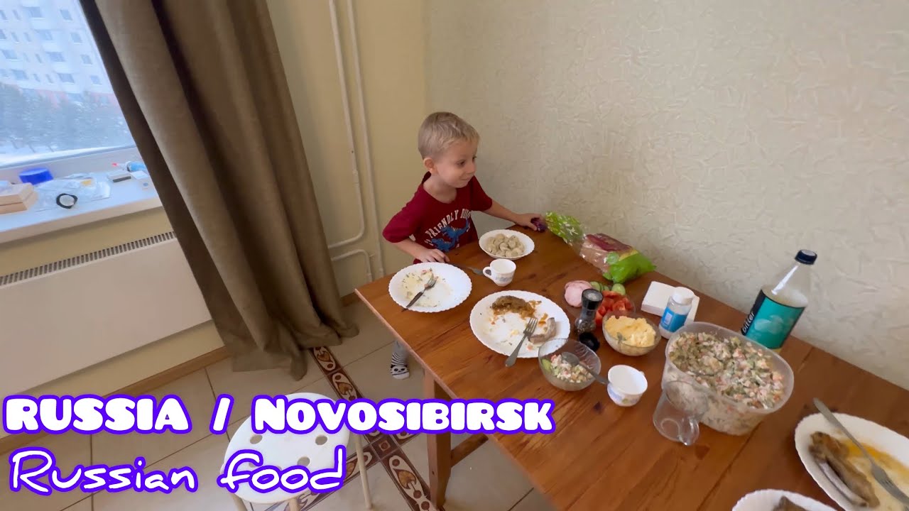 Russian food in Novosibirsk - boy Happy Jan - Friday afternoon - YouTube