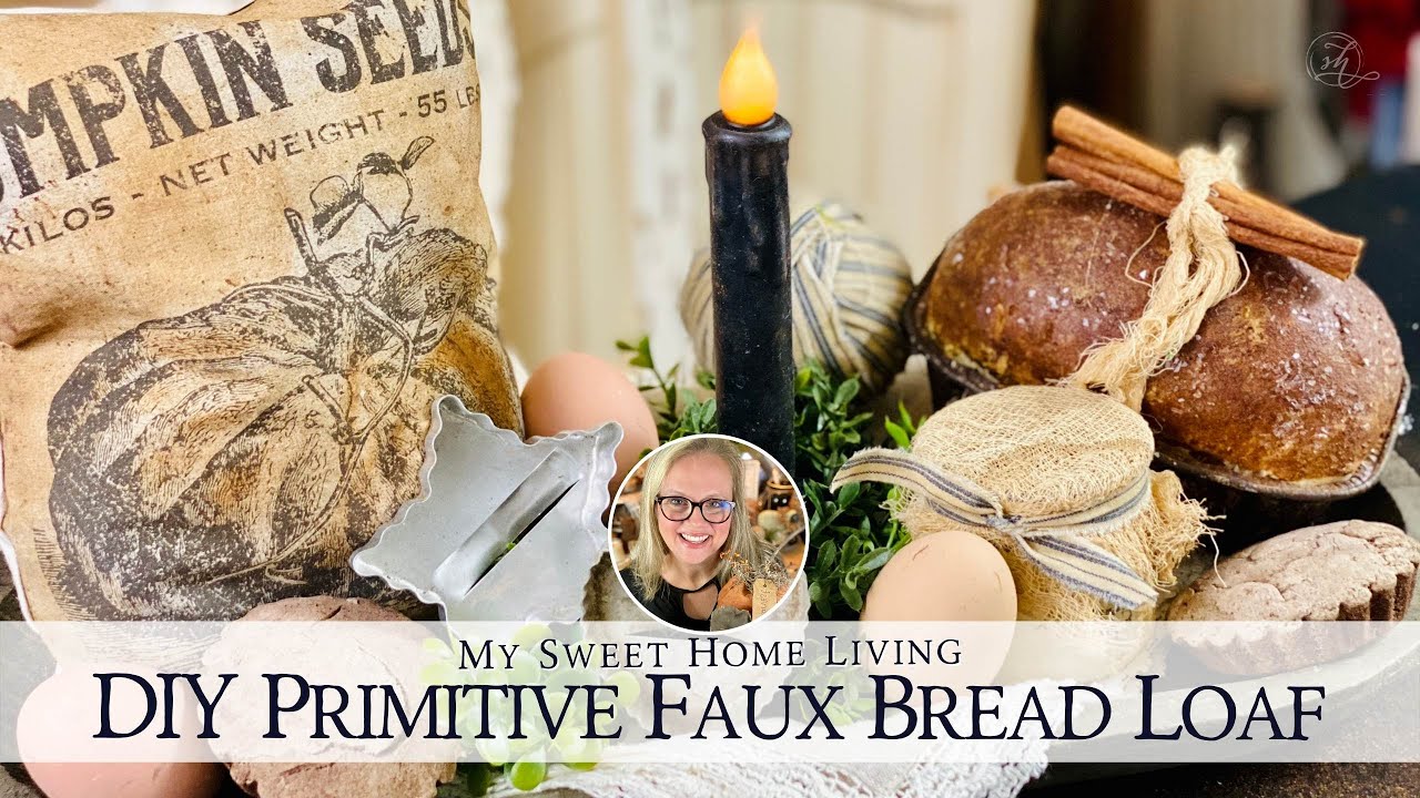 DIY Primitive Faux Fake Bread Loaf - YouTube