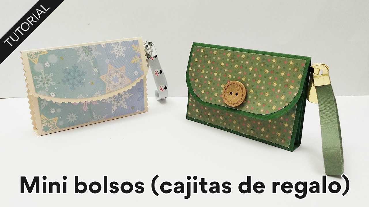 Tutorial: Mini bolsos (cajitas de regalo) 👜 Ideal para tarjetas regalo, caramelos y chocolatinas ...