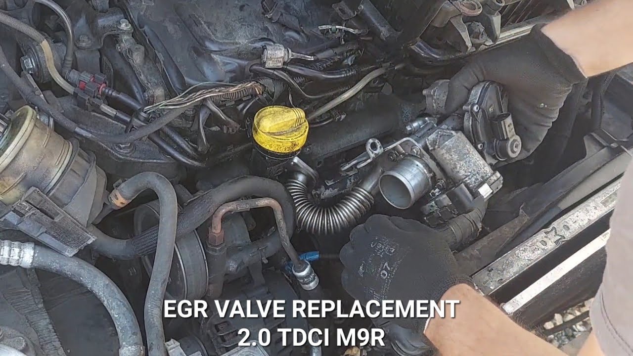 Vivaro Trafic Primastar EGR replacement on 2.0 TDCI M9R engine - YouTube