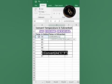 Convert Celsius into Fahrenheit in #microsoft #excel #msexcel #viral #shorts #youtubeshorts # ...