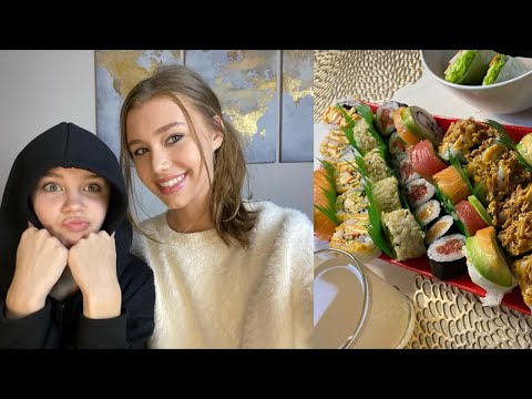 Angel and I debating on life while eating sushi 🍣 🍱