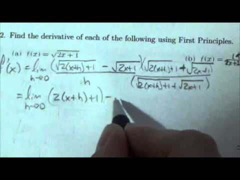 Math 31 Derivative of a radical function with First Principles - YouTube