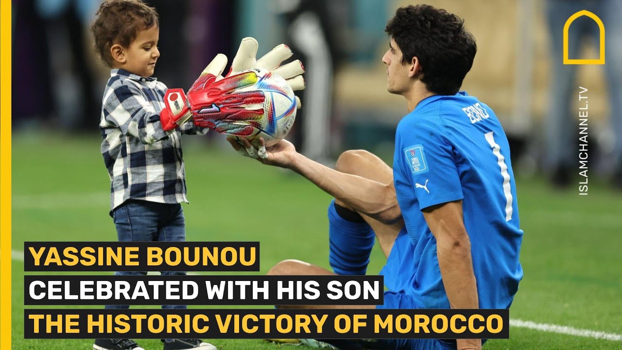 Yassine Bounou celebrated with his son the historic victory of Morocco ...