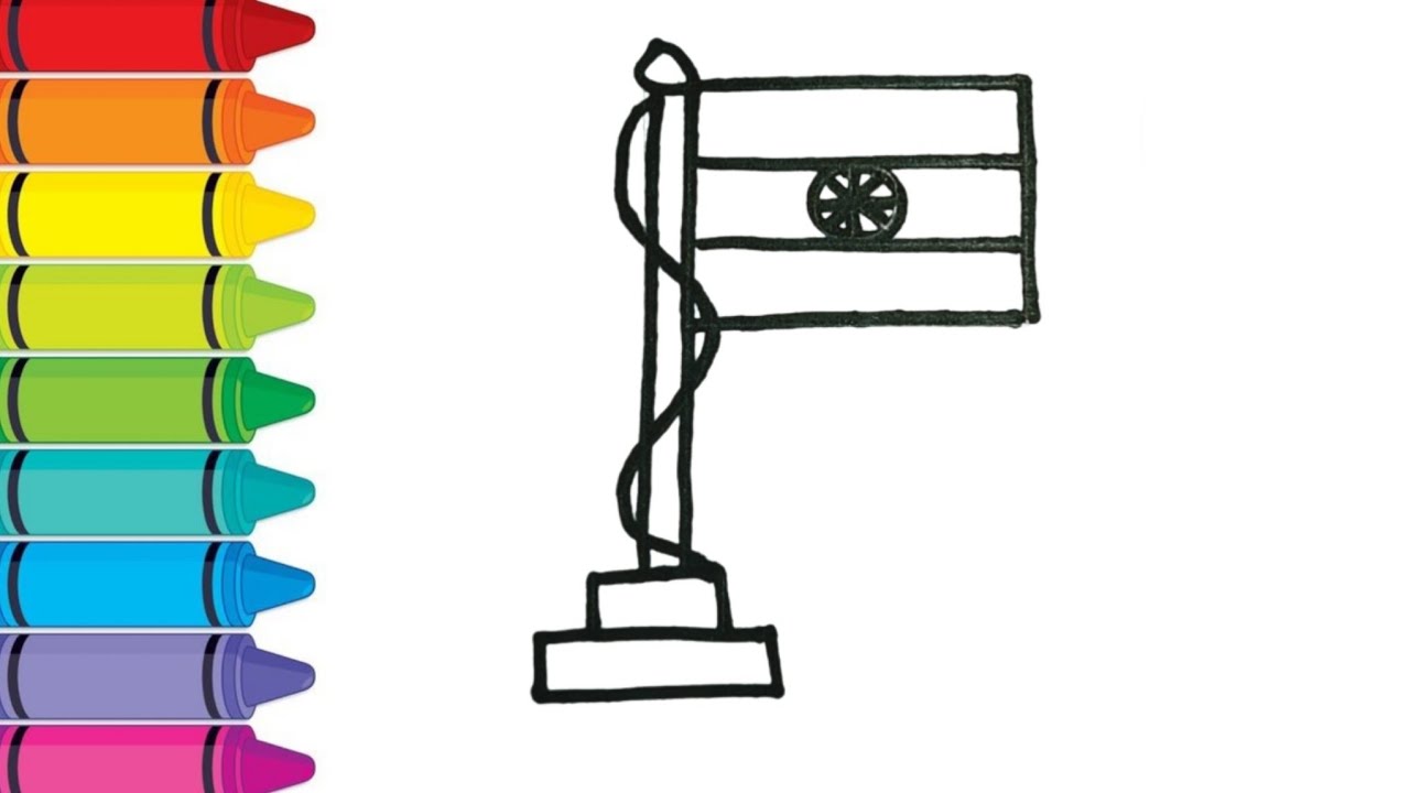 🇮🇳TIRANGA🇮🇳|Lets Draw and Color National Flag Of INDIA 🇮🇳 |Fun kids ...