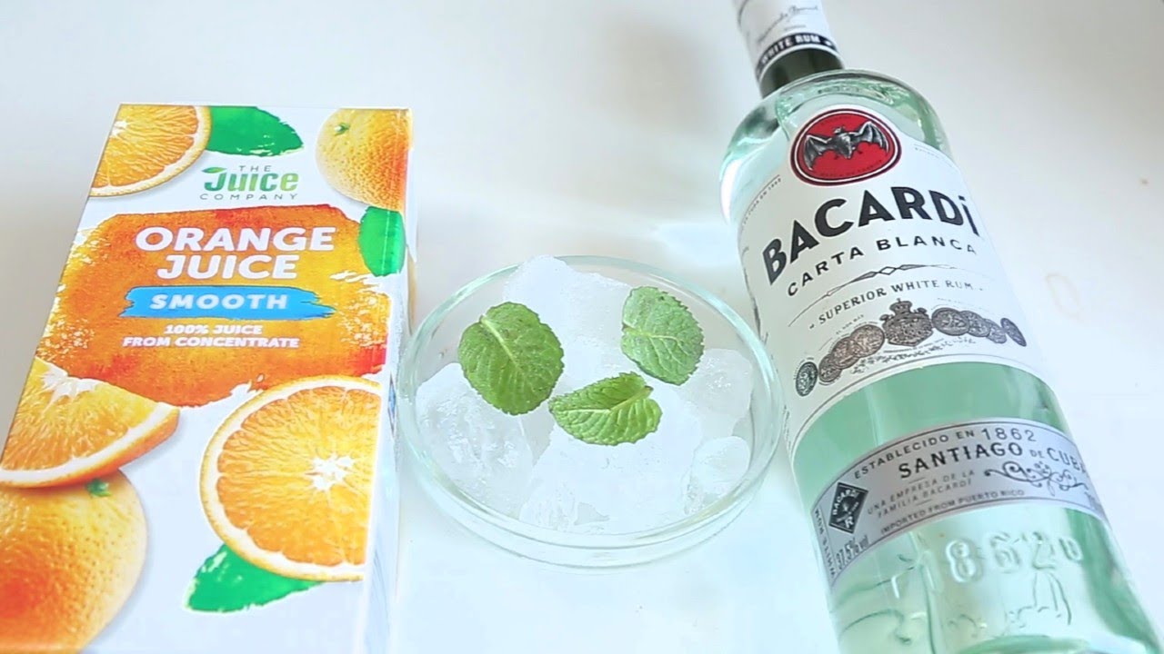 ♨️ Orange Juice with Bacardi White Rum | ഇങ്ങനെ Bacaridi ...