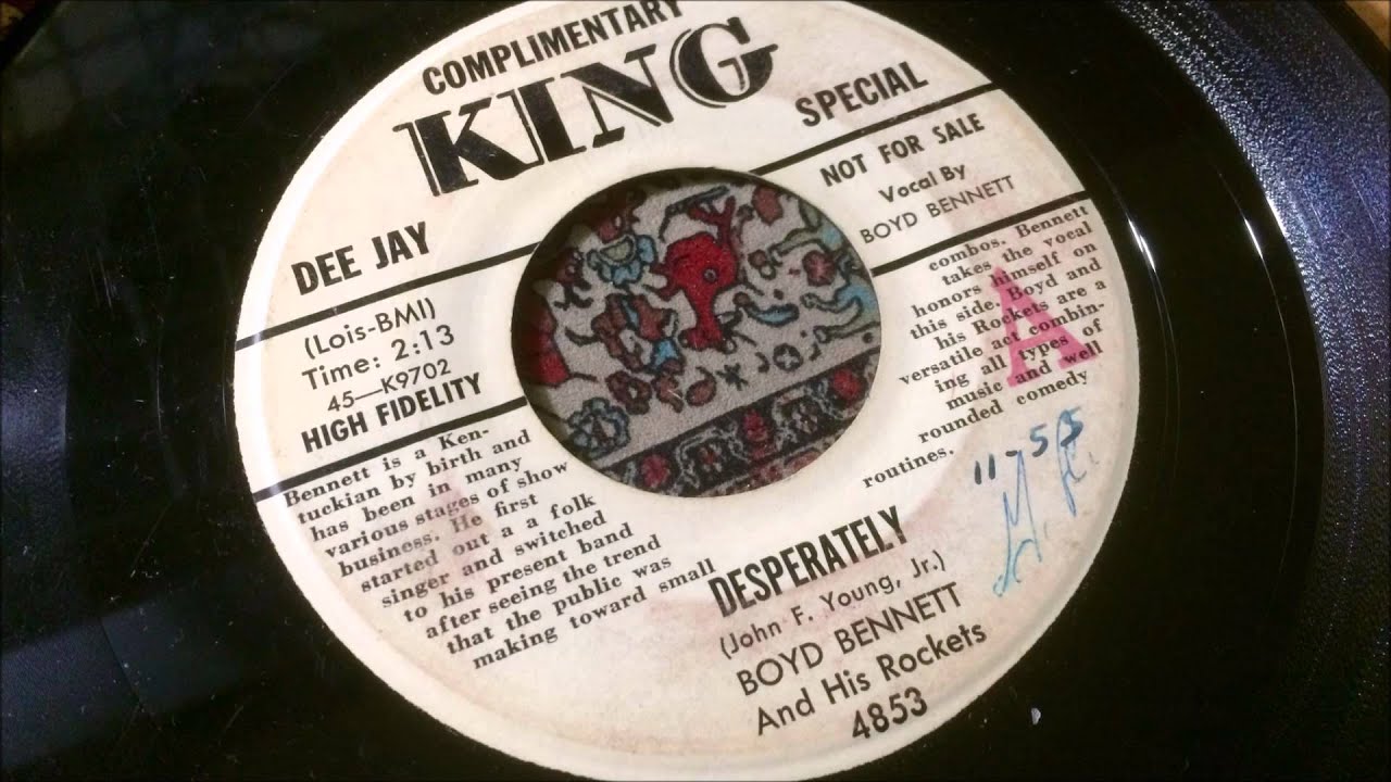 45 RPM: Boyd Bennett & his Rockets - Desperately - YouTube