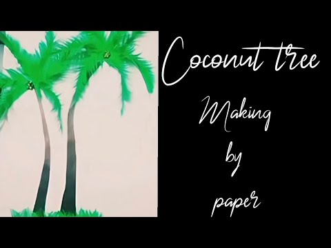 Coconut tree🌴 making by paper/Paper craft/paper coconut tree@Emy-636 ...