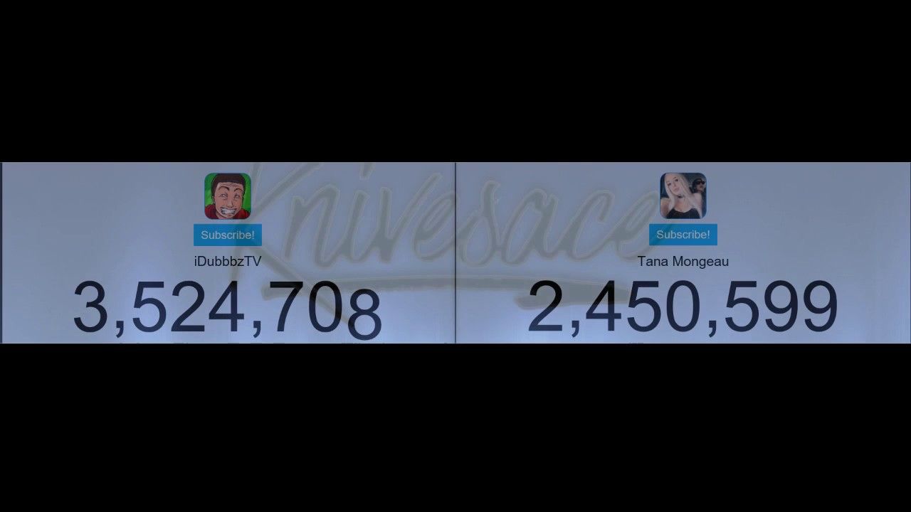 Idubbbz & Tana Mongeau SUB COUNT LIVE - Content Cop Tana Mongeau 24/hr ...