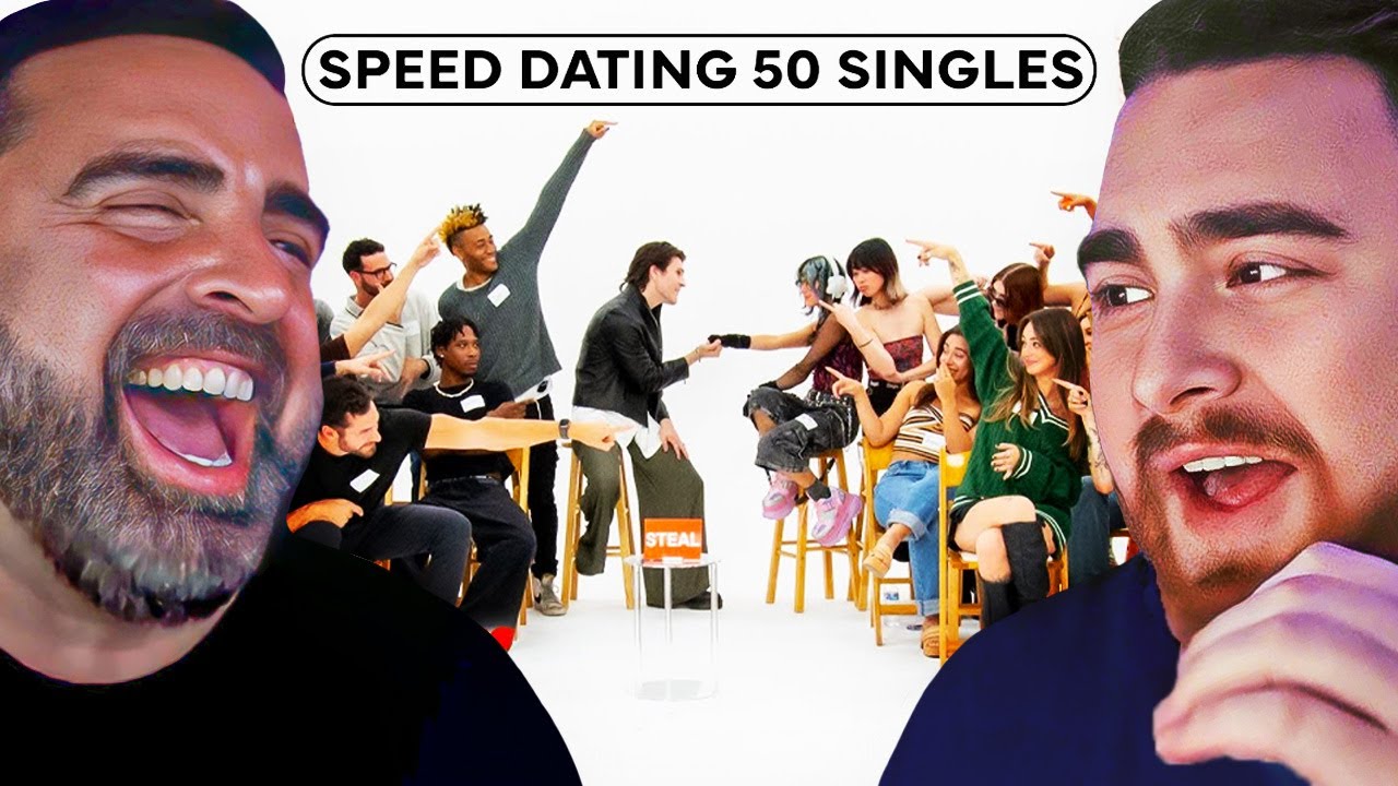 LosPollosTV And Dad React To 50 More Singles Speed Date In Front Of Strangers! - YouTube