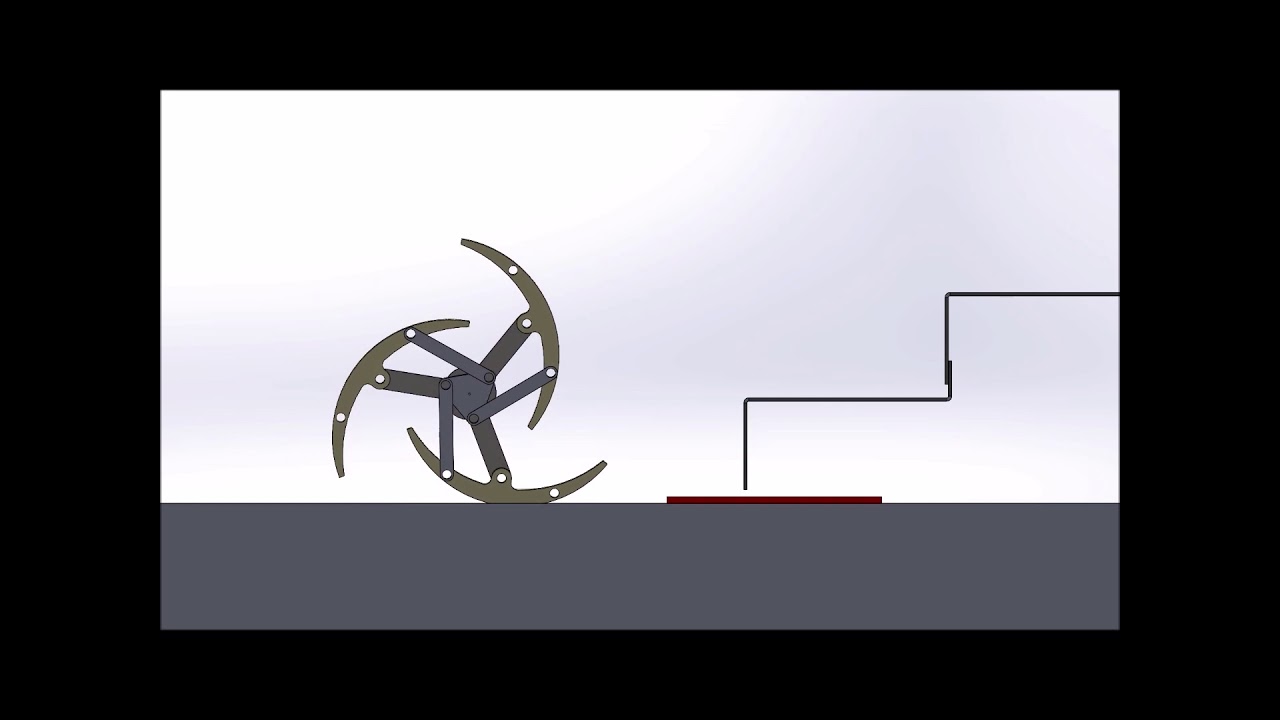 Mechanism to climb stairs (wheelchair base) - YouTube