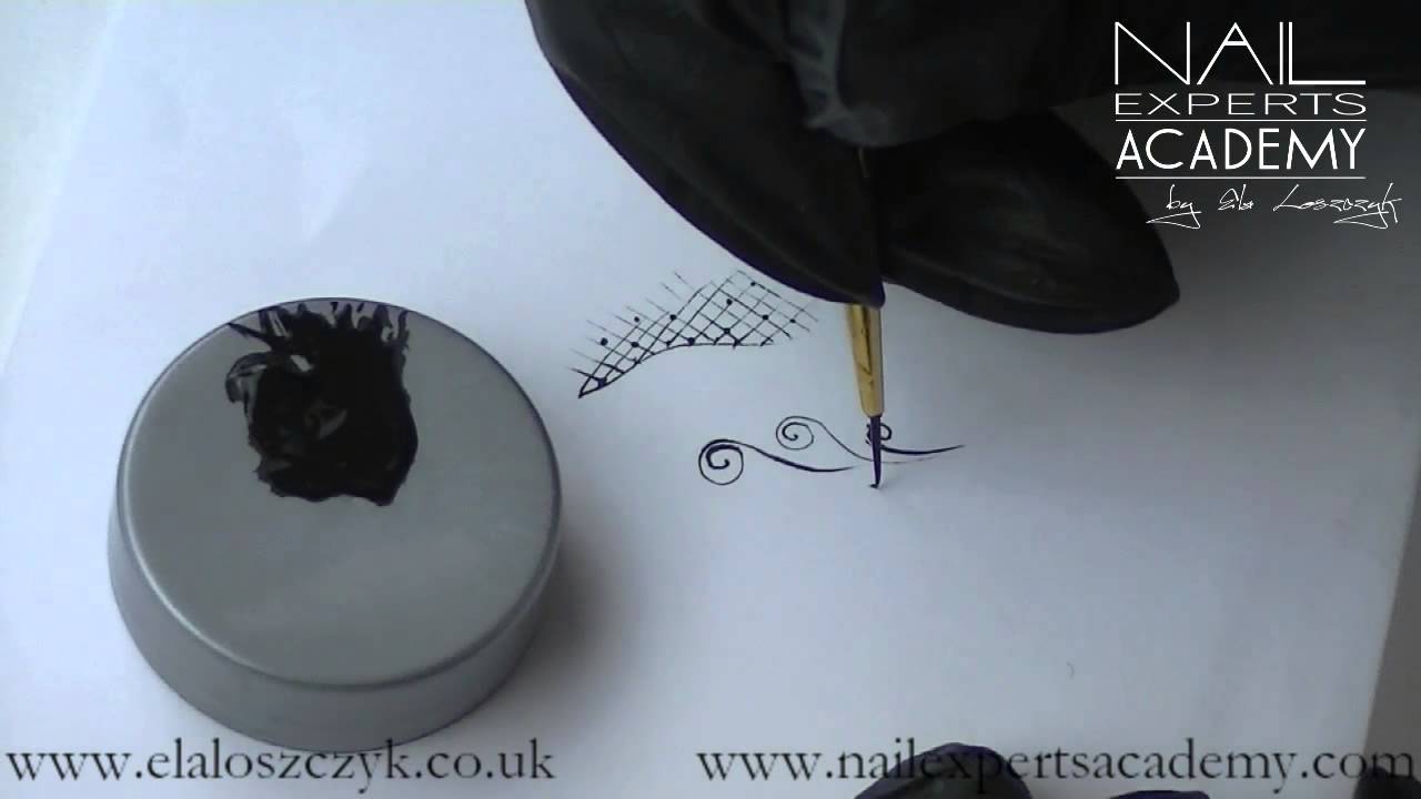 how to practice fine lines with a brush and paint - YouTube