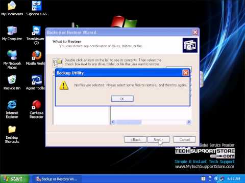 How To Restore Backed Up Files In Windows XP - YouTube