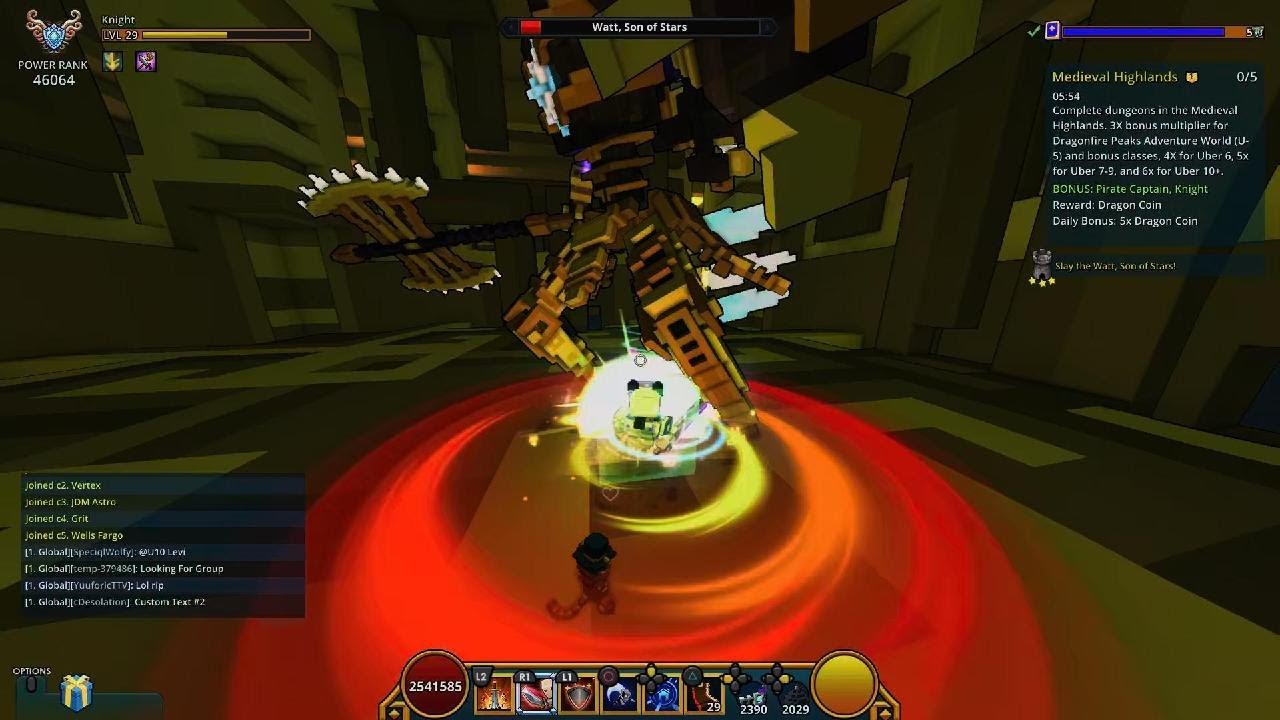 Trove Knight U11 5* Upland dungeon wave 1-17 - YouTube