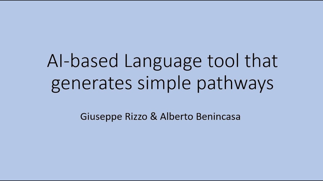 AI based Language tool that generates simple pathways - YouTube