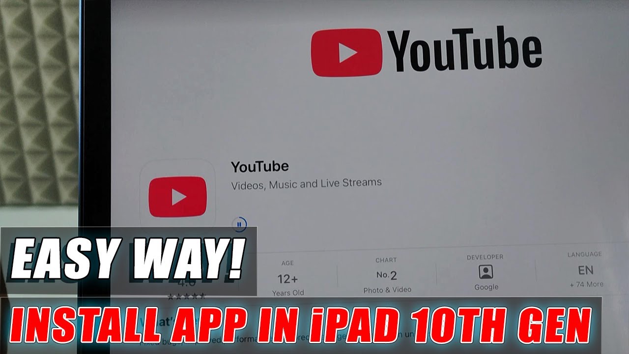 how to install youtube in ipad 10th generation? - YouTube