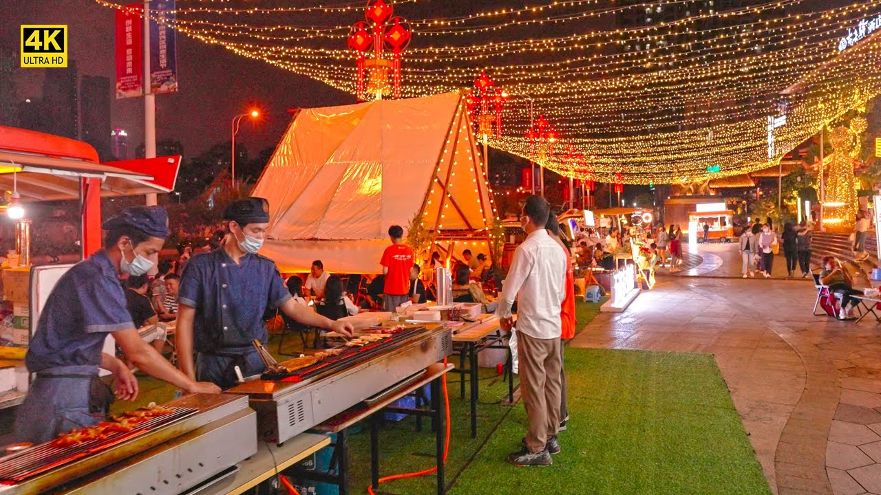 Nanning Night Market Walking Tour | Merry Christmas 2022 - YouTube