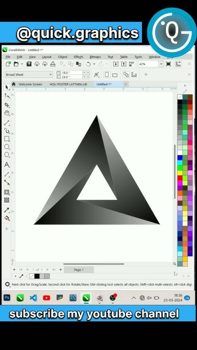 How to Create a 3D Triangle Design in CorelDRAW #trending #logo #coreldraw #tutorial #design # ...