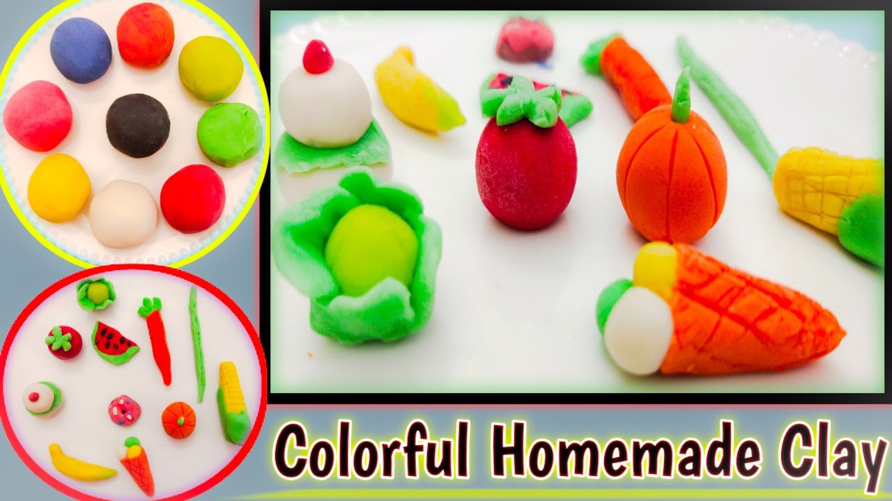 Colorful Homemade Clay for kids - YouTube