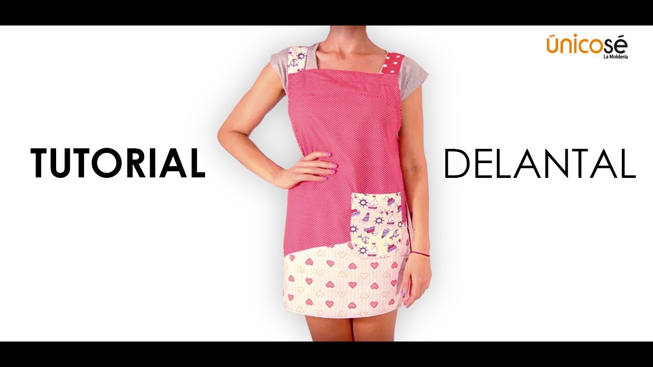 DIY Costura: Molde / Patrón Delantal 1702 TUTORIAL - YouTube