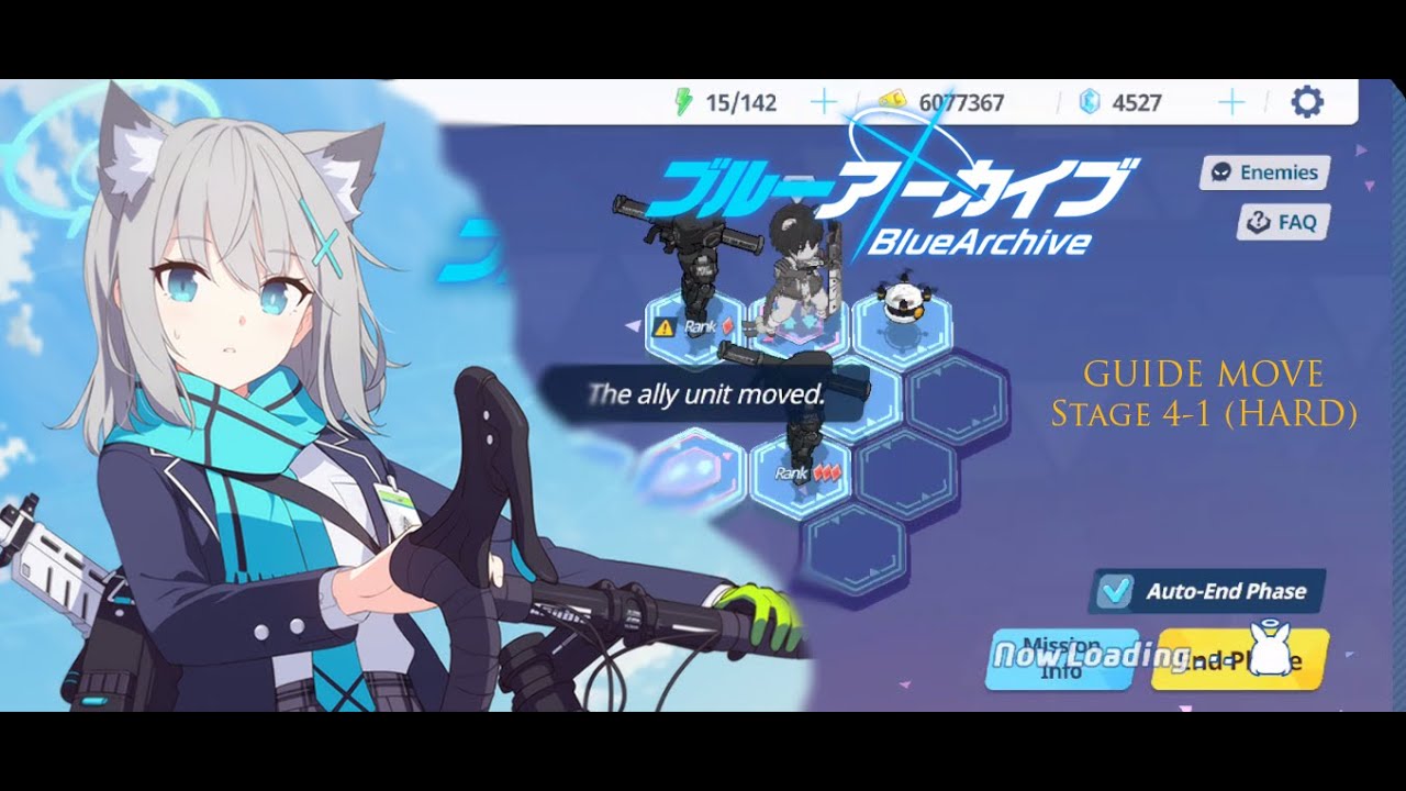 Blue Archive Guide Move [Stage 4-1 (Hard Mode)] Within 3 Turn! - YouTube