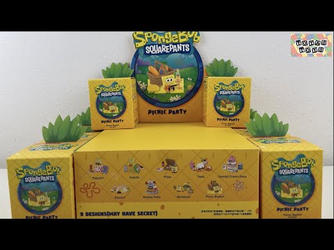 SpongeBob SquarePants Opening Mystery Boxes | Picnic Party Figures ...
