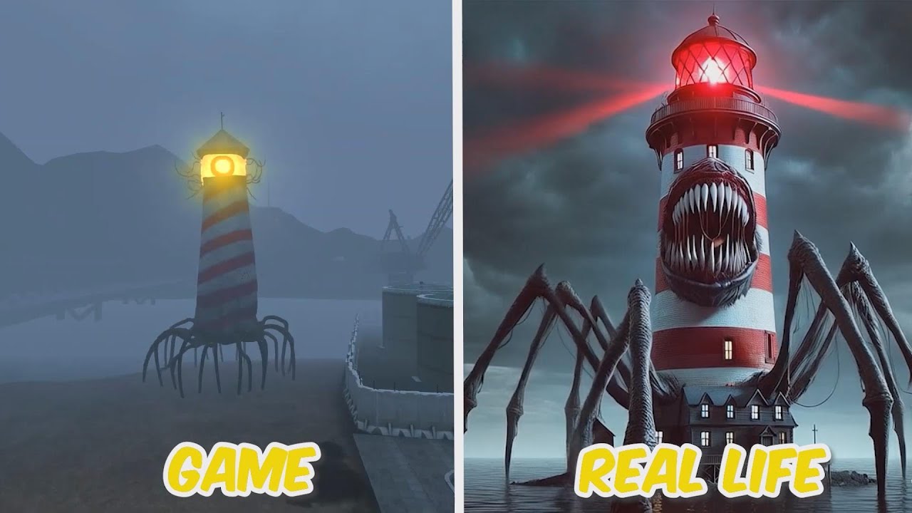 Lighthouse Monster Spider In Real Life | All Eat Monster | Spinning ...