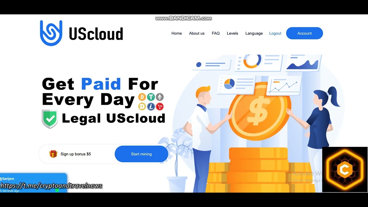 Review on New Free Tether mining in US Cloud Miner site with 171 GHS Hash Power full tutorial ...