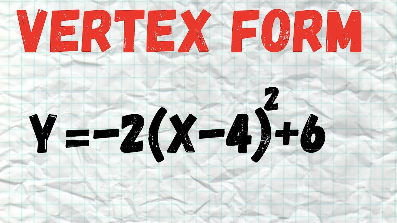 Vertex and Axis Of Symmetry of a Quadratic - YouTube
