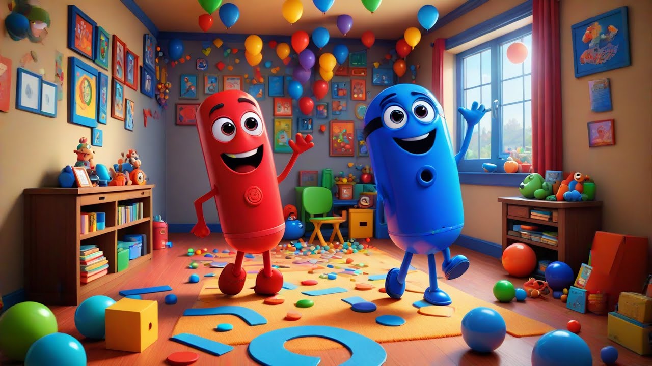Five Jumping Crayons Write the Alphabet + More Nursery Rhymes & Kids ...