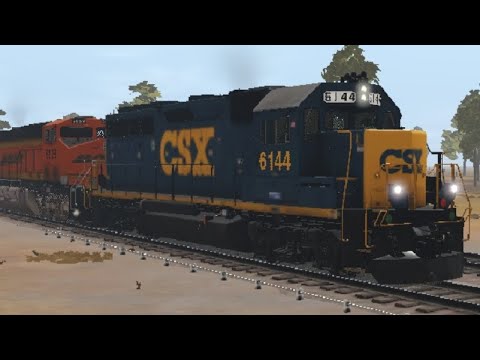 Trainz 3 CSX #6144 pass by - YouTube