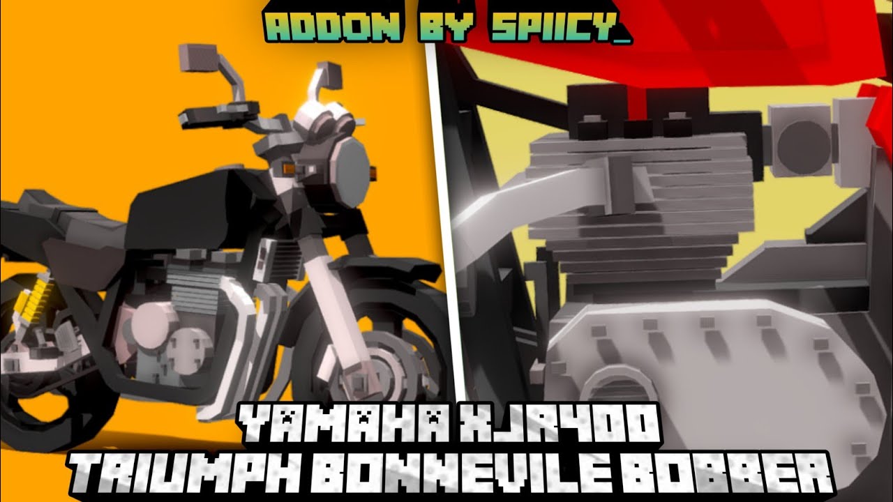 Motorcycle Mod for Minecraft Pe | Yamaha XJR400 & 2017 Triumph ...