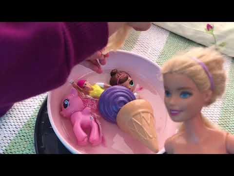 Barbie , Lol Bebek Havuzda Yüzüyor #lolbaby #shelly #havuz #parti