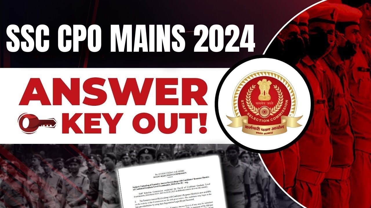 SSC CPO Mains Answer Key 2024 Out! | Check Your Score With Us - YouTube