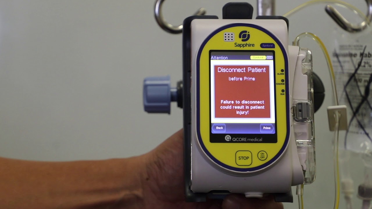 2 Sapphire Pump - Priming a line - YouTube