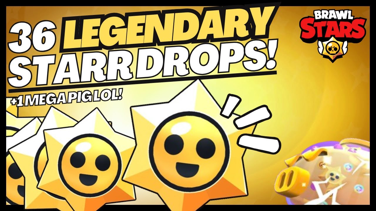 36 LEGENDARY Starr Drop Opening | Brawl Stars - YouTube