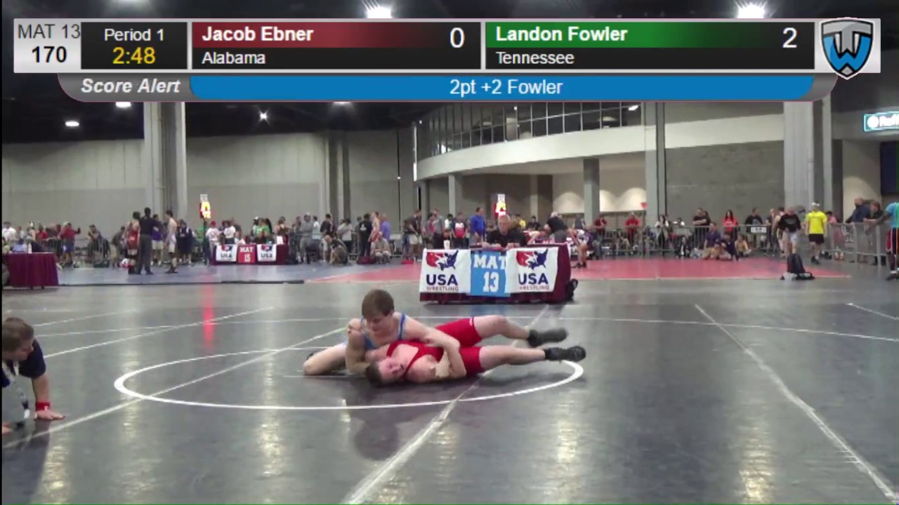 2114 Cadet Men 170 Jacob Ebner Alabama vs Landon Fowler Tennessee ...
