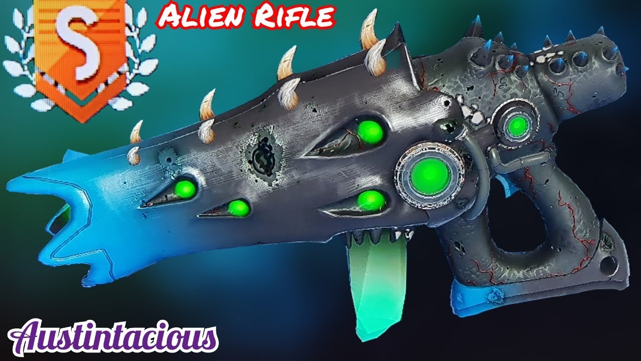 No Man's Sky | S-Class Alien Rifle | Blue & Black with Barrel Horns ...