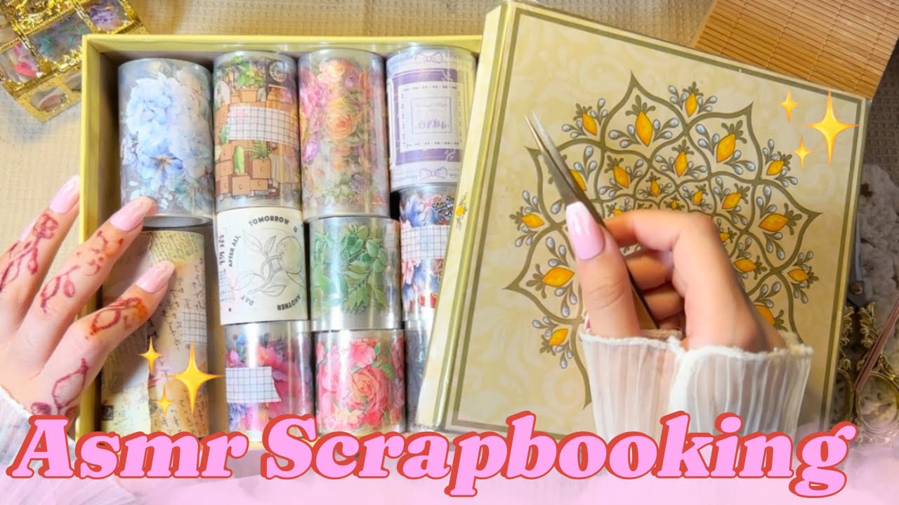 Asmr garden Scrapbooking Diy journal with me Relaxing sounds | no ...
