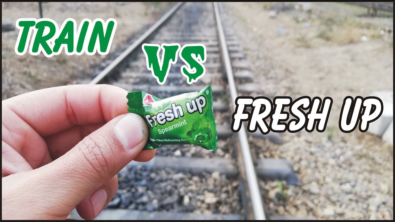 Train Vs Fresh up Bubble Gum ||Experiment ||Train Tricks ||Fastest ...